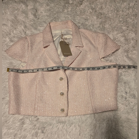 Meshki | Other | Nwt Meshki Mercer Pink Tweed Top And Skirt Set In ...